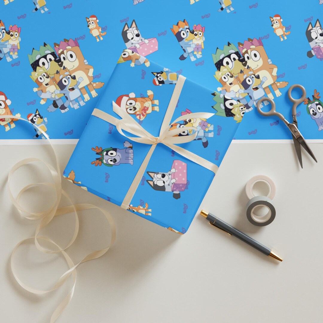 Bluey Wrapping Paper Sheets - Etsy UK