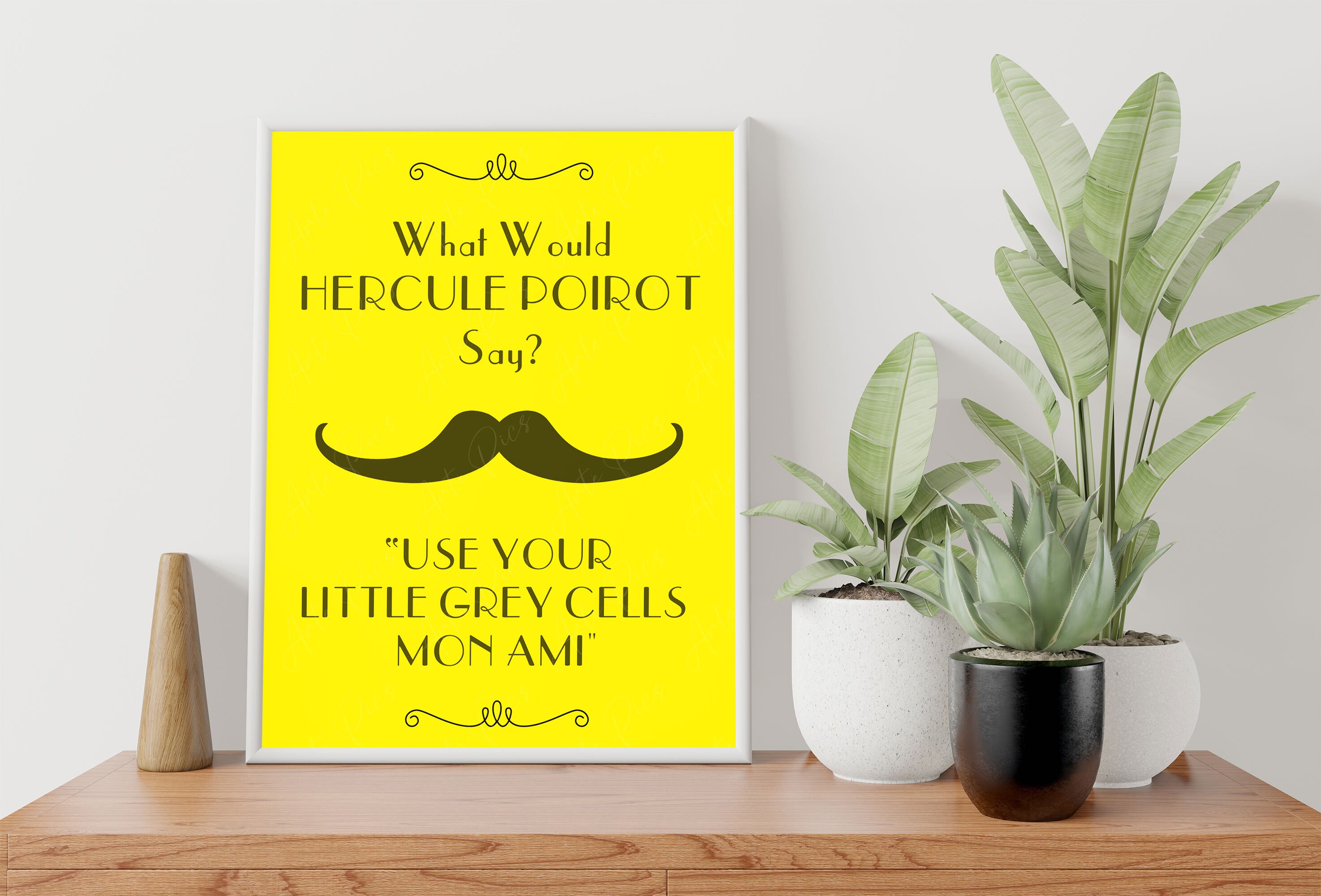 Minimalist Hercule Poirot A4 Printable Poster Wall Art Decor Print That ...