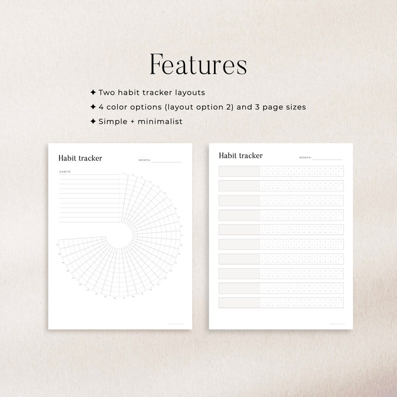 Habit Tracker, PRINTABLE PDF, A4, Letter, Digital Goodnotes Template - Etsy