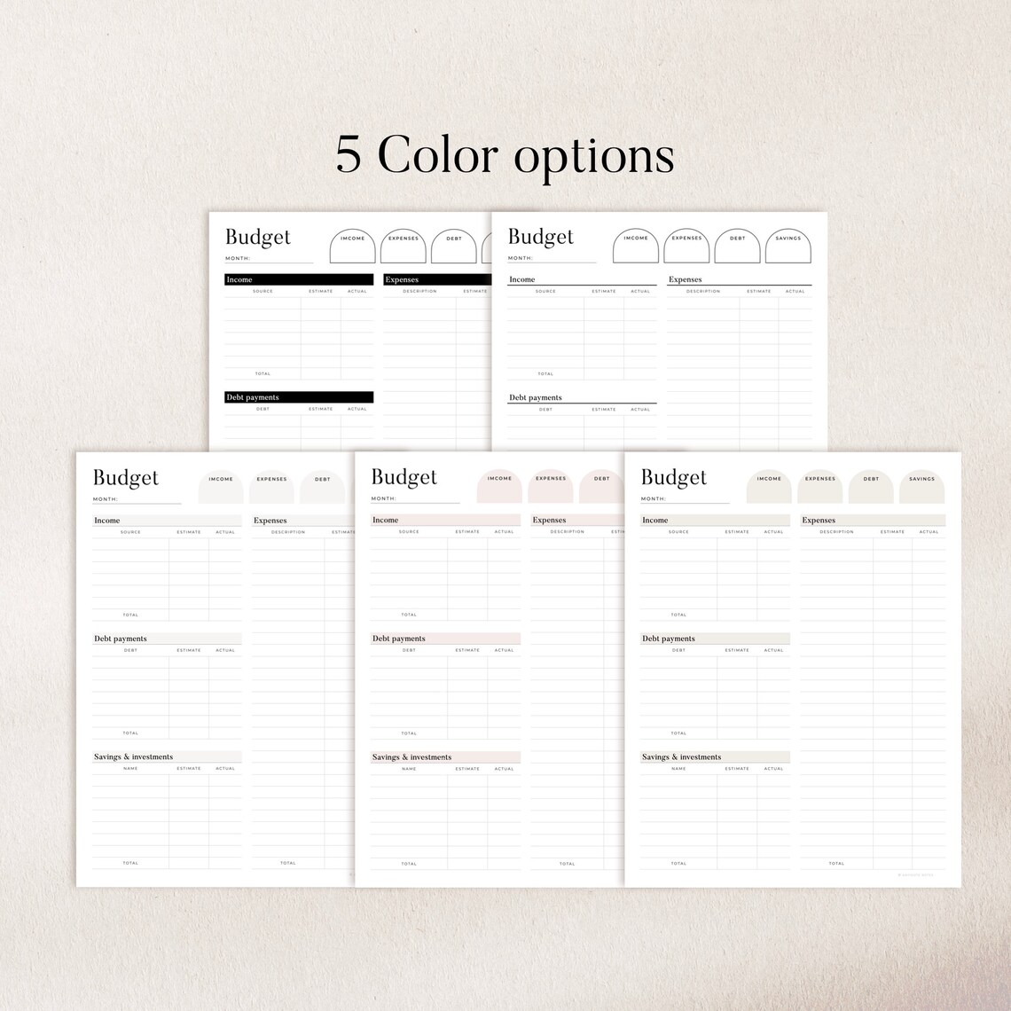 Monthly Budget Tracker, PRINTABLE PDF, A4, Letter, Digital Goodnotes ...