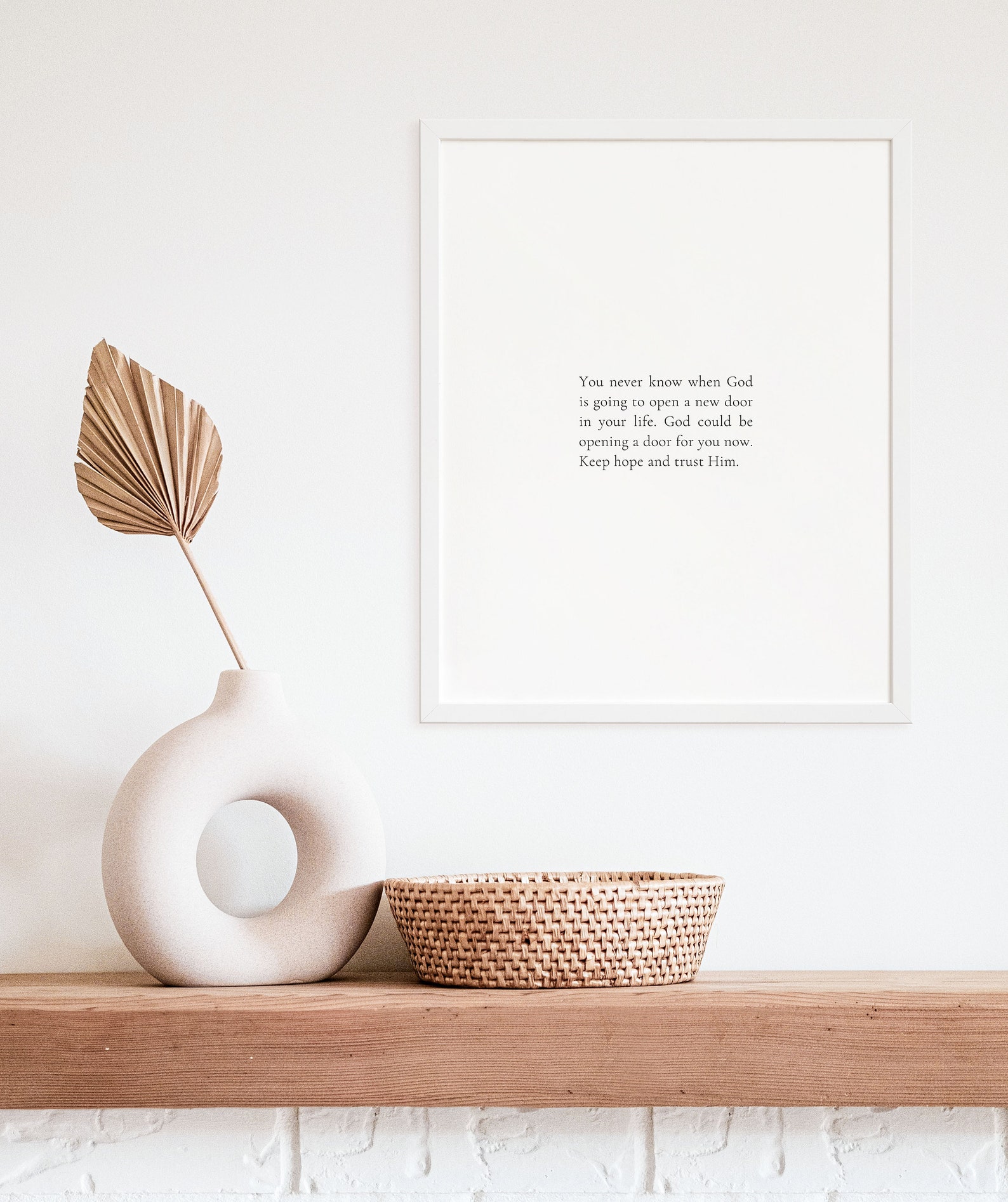 Faith Quote Wall Art and Wall Decor About Trusting God, Christian Home ...