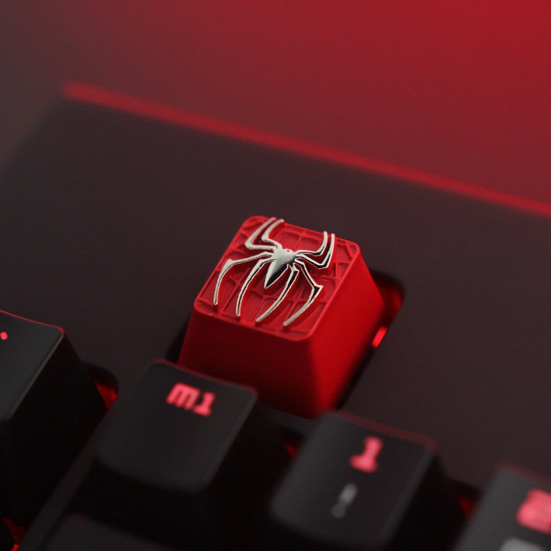 Luxurious Spiderman Keycap Comics Gaming Metal Keycap for Mechanical ...