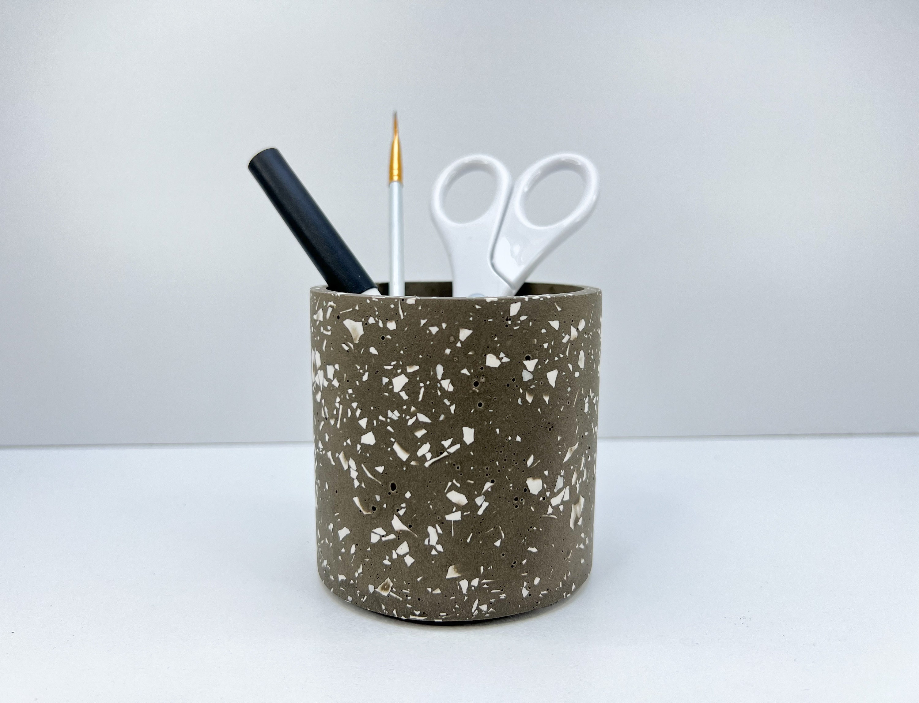Terrazzo Pen Pot Jesmonite Pencil Holder Pencil Pot Kids Pencil Holder ...