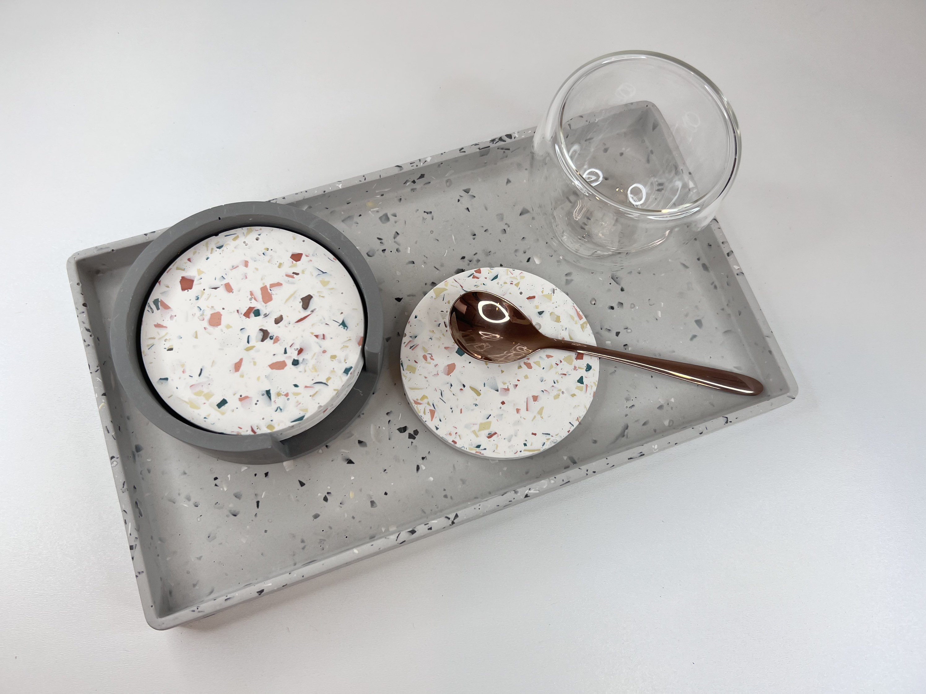 Set Rectangular Tray and Coasters / Rectangular Tray / Tray - Etsy