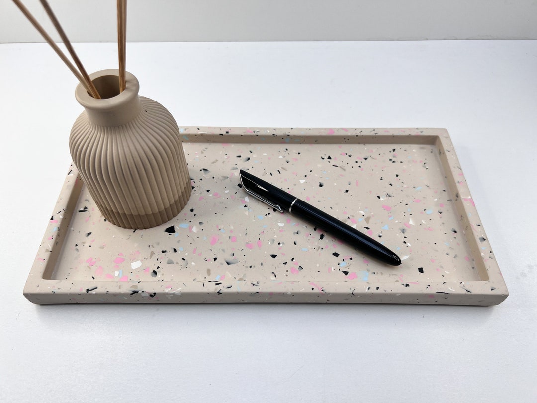 Terrazzo Large Rectangular Tray Terrazzo Trinket Tray Large - Etsy