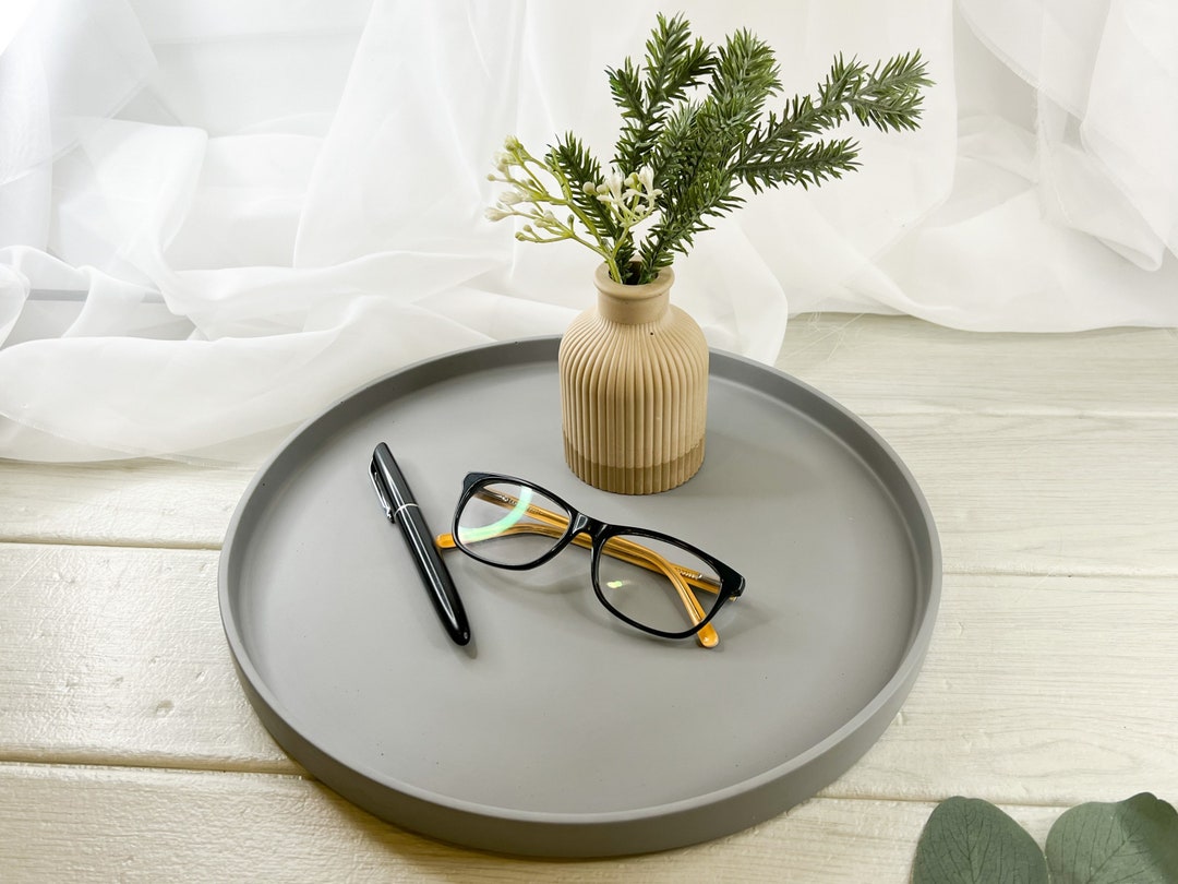 Round Table Tray / Large Trinket Tray / Home Decoration Tray / Large ...