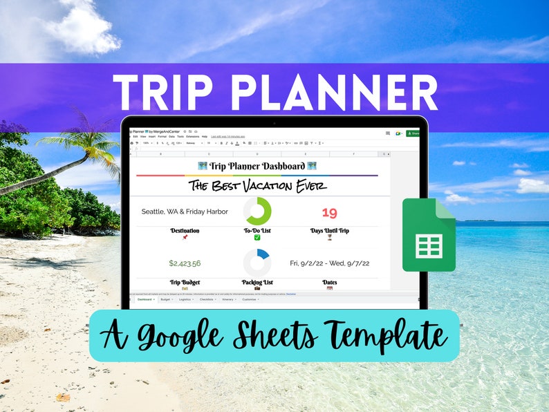 Trip Planner | Google Sheets Template - Etsy