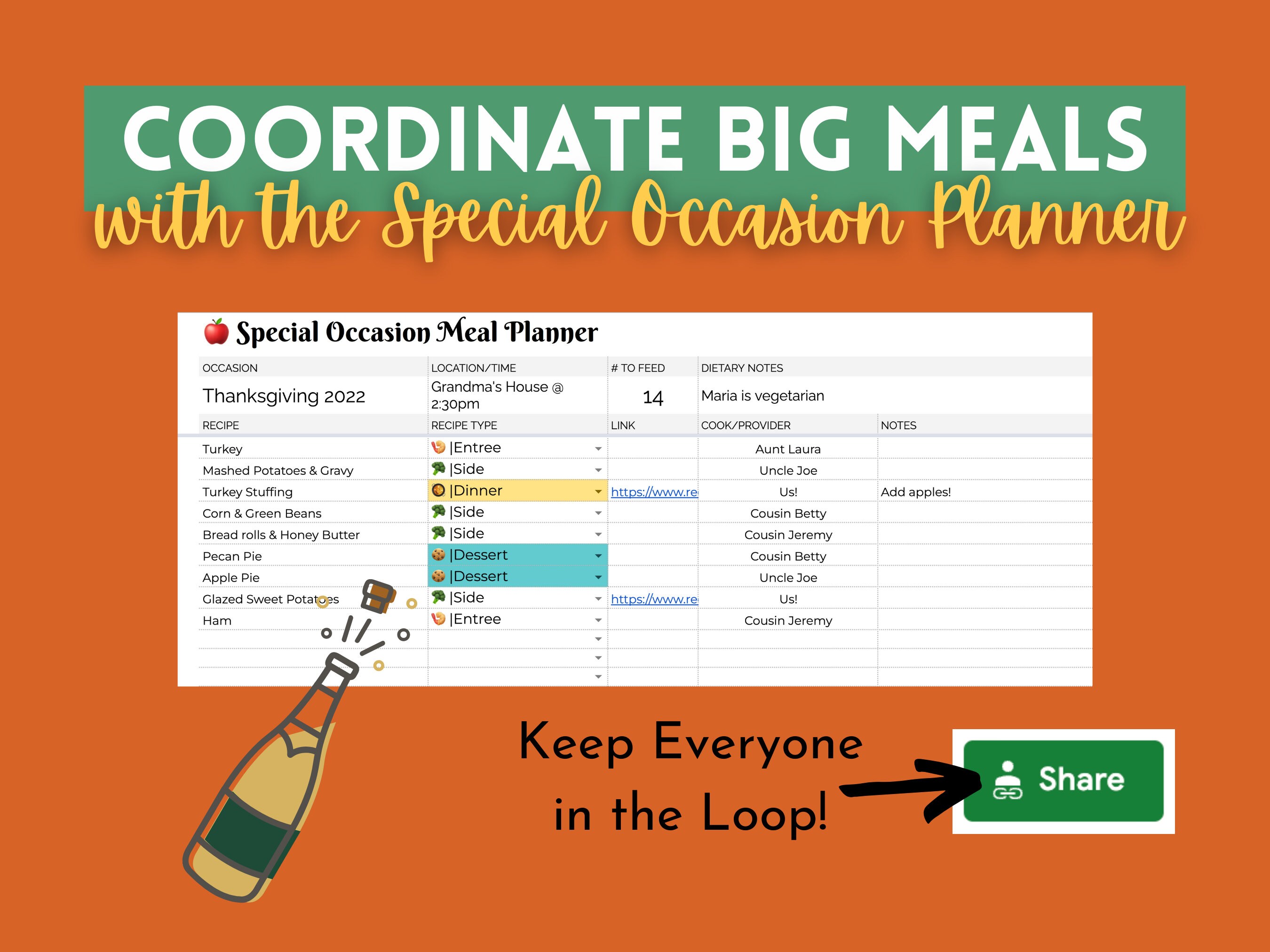 Meal Prep Planner Google Sheets Template - Etsy