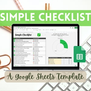 Simple Checklist | Google Sheets Template - Etsy