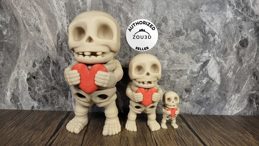 Valentine's Skeleton / Fidget Toy / 3D Printed - Etsy