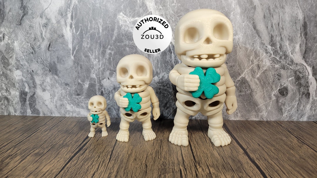 Shamrock Skeleton / Fidget Toy / 3D Printed - Etsy