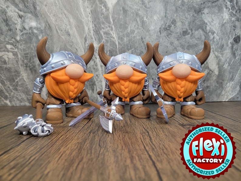 Flexi Viking Gnome / 3D Printed / Fidget Toy - Etsy