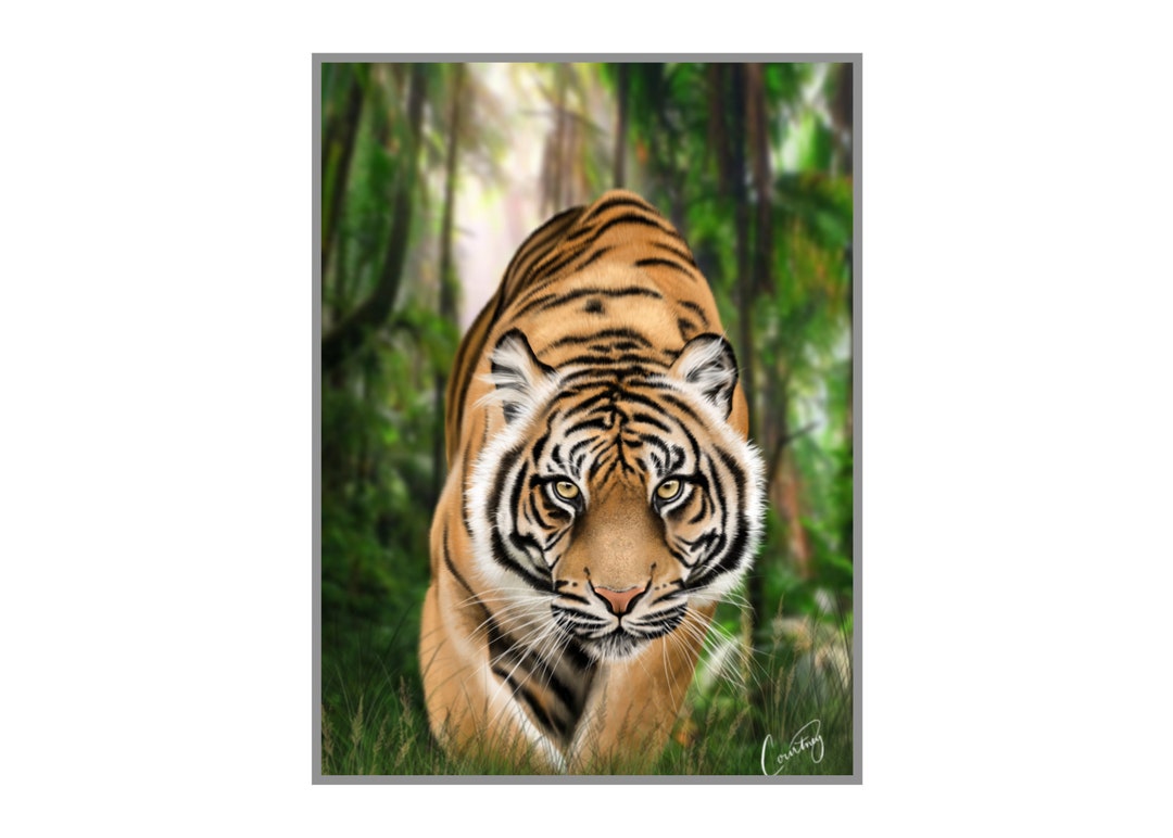 Printable Tiger Digital Art - Etsy