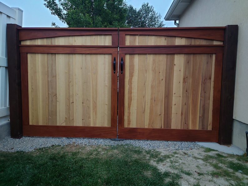 The Essex. Custom All Wood Gate. Cedar Gate Frame, Cedar Gate Pickets ...