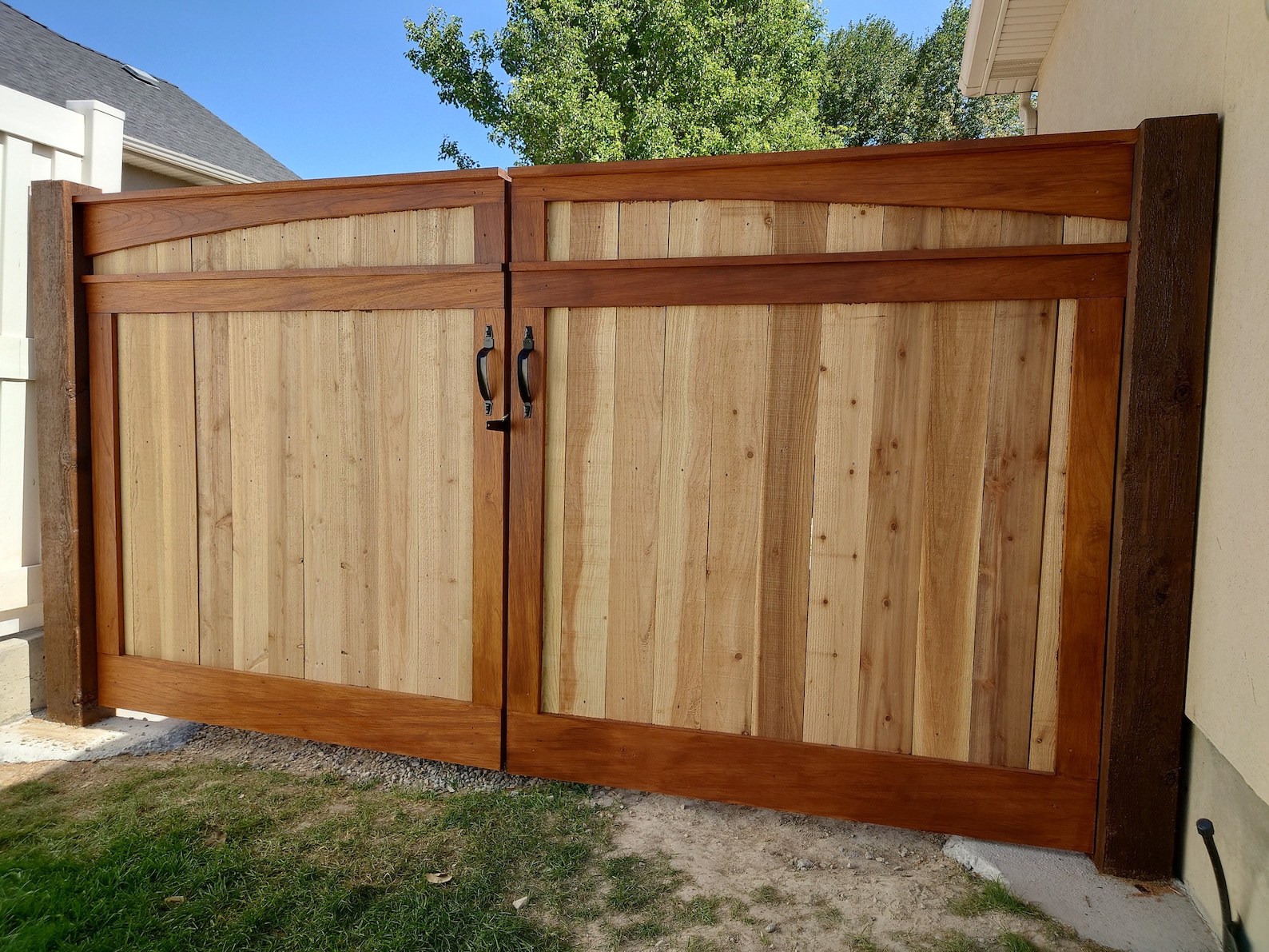 The Essex. Custom All Wood Gate. Cedar Gate Frame, Cedar Gate Pickets ...