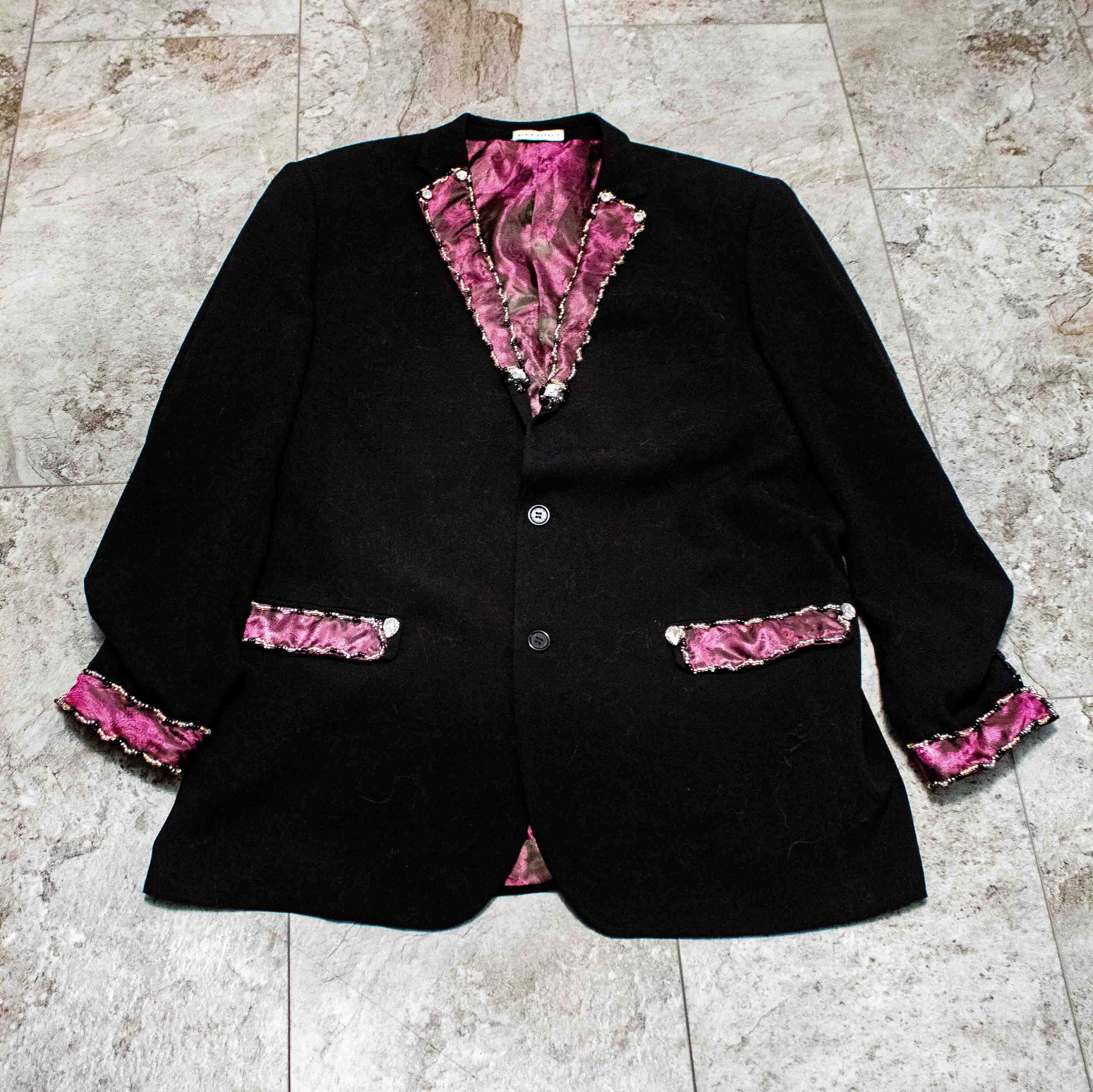 Embellished Beaded Bling Blazer Tuxedo Suit Jacket Blazer - Etsy