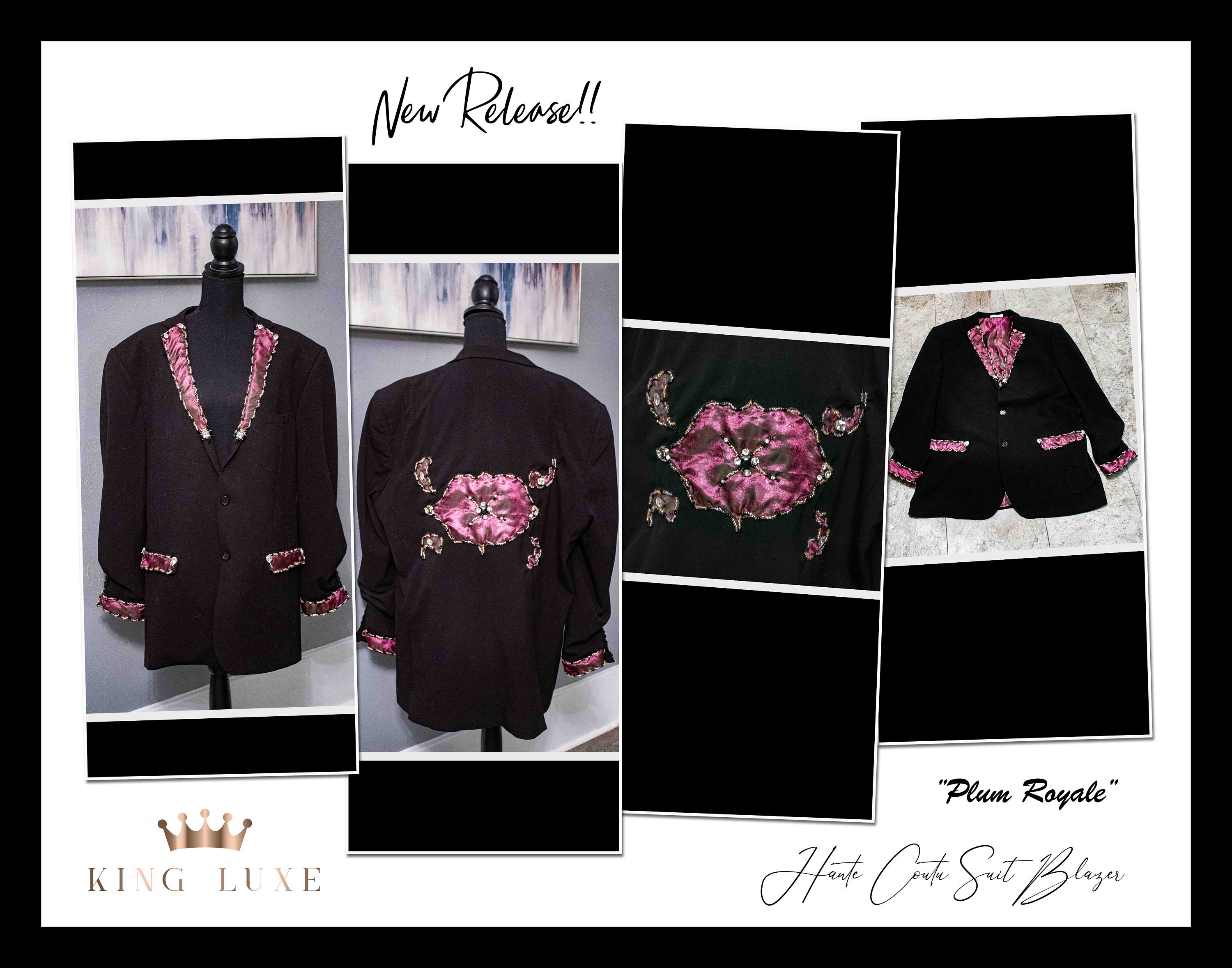 Embellished Beaded Bling Blazer Tuxedo Suit Jacket Blazer - Etsy