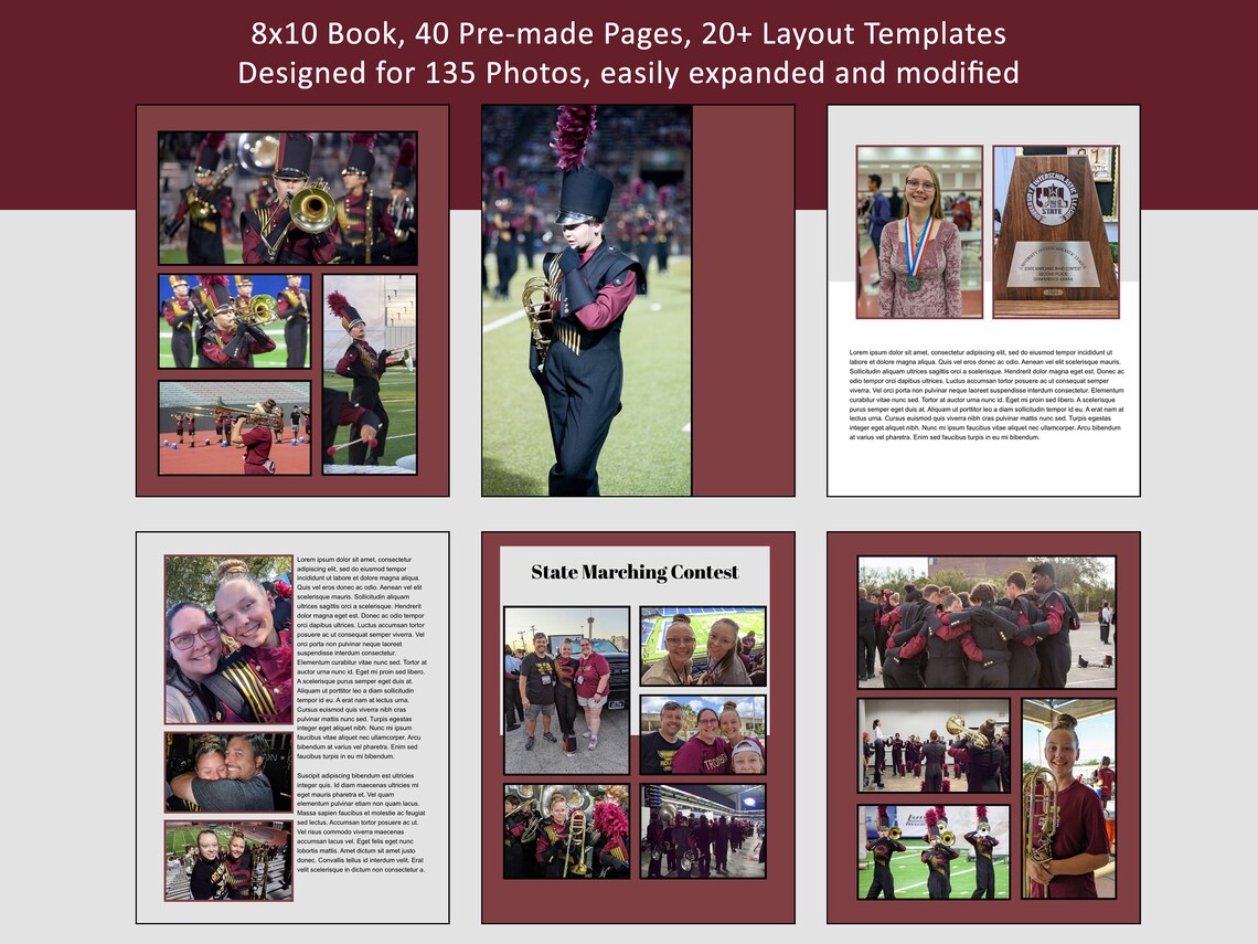8x10 Activity Photobook Template for Blurb Bookwright Photobook Album ...