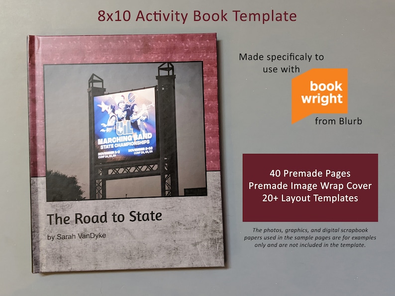 8x10 Activity Photobook Template for Blurb Bookwright | Photobook ...