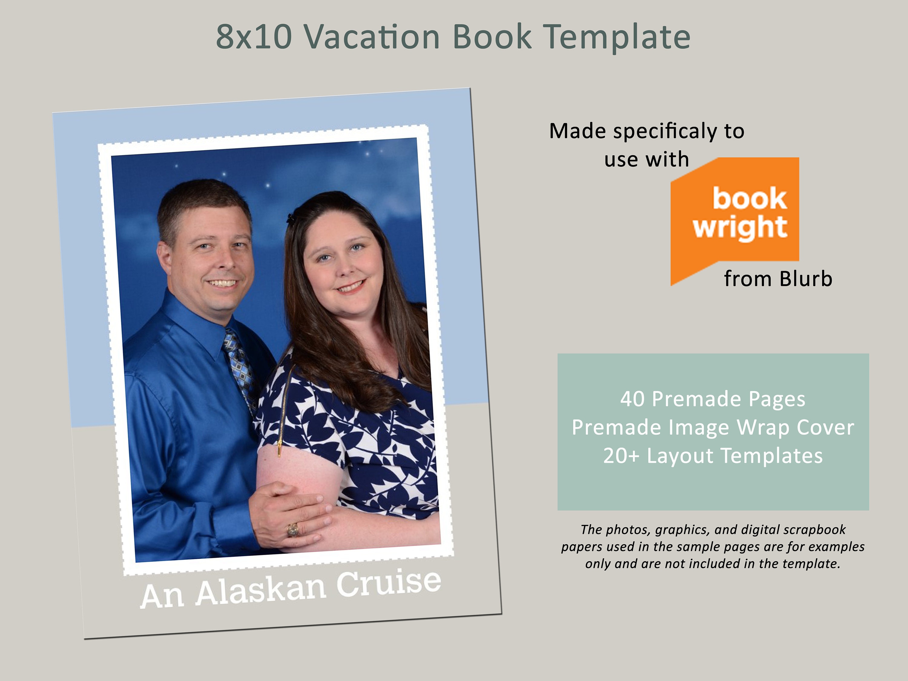 8x10 Vacation Photobook Template for Blurb Bookwright | Photobook ...