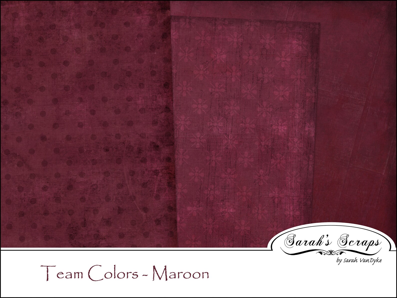 Team Colors - Maroon Digital Scrapbook Papers - Digital Scrapbooking - Etsy