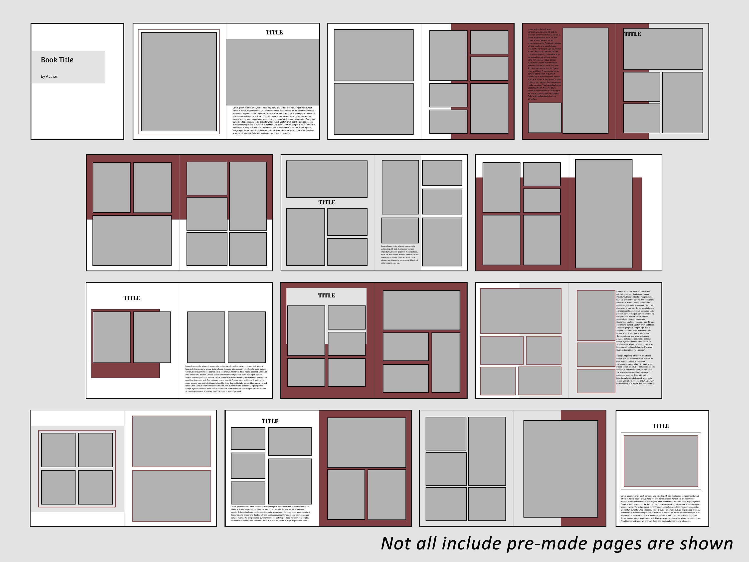 8x10 Activity Photobook Template for Blurb Bookwright | Photobook ...