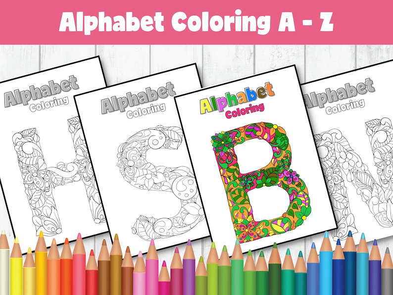 Alphabet Coloring Pages A-Z | Learn the Alphabet by Drawing for Kids ...