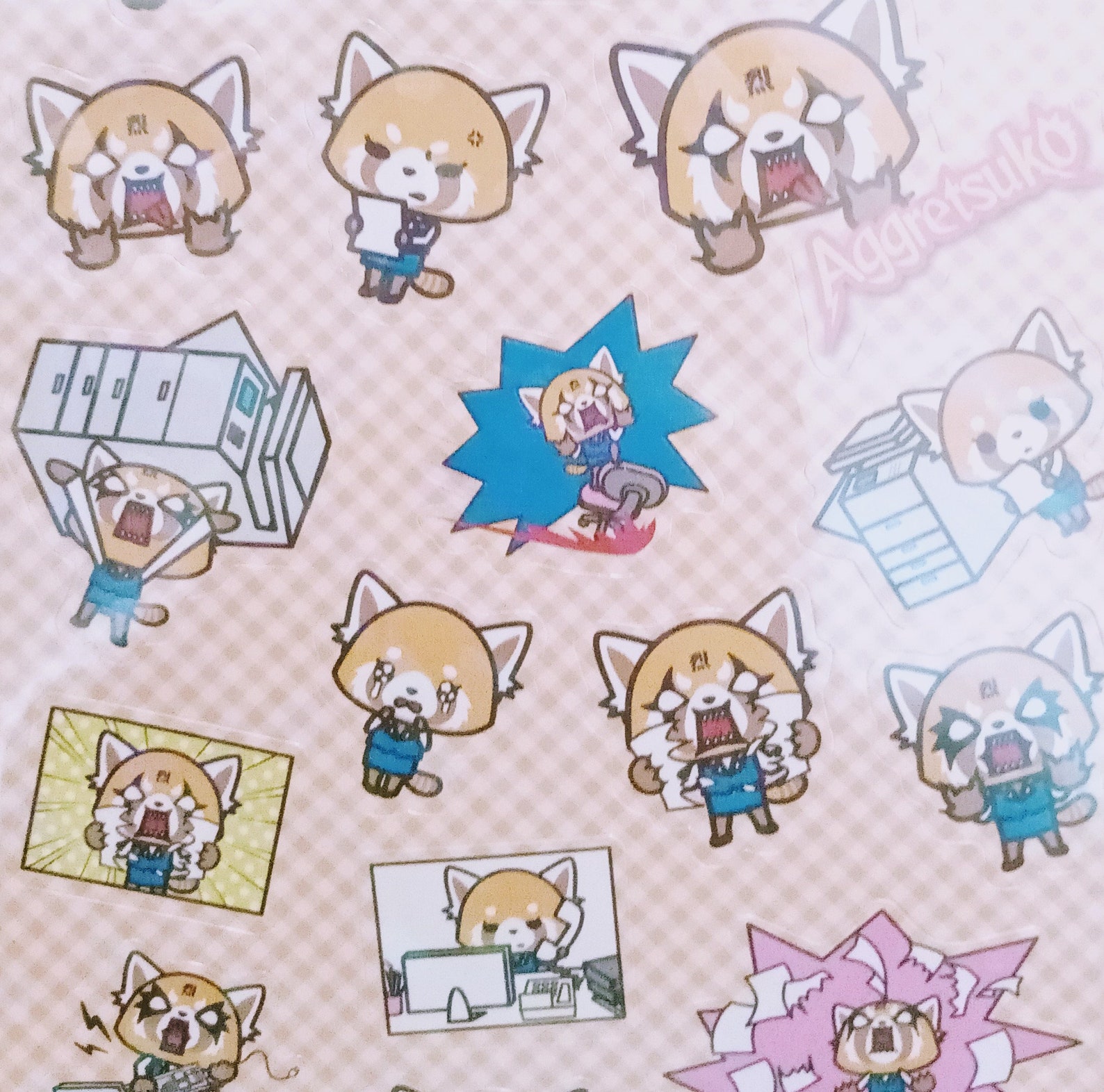 Aggretsuko Stickers Kawaii Stickers Aggretsuko - Etsy