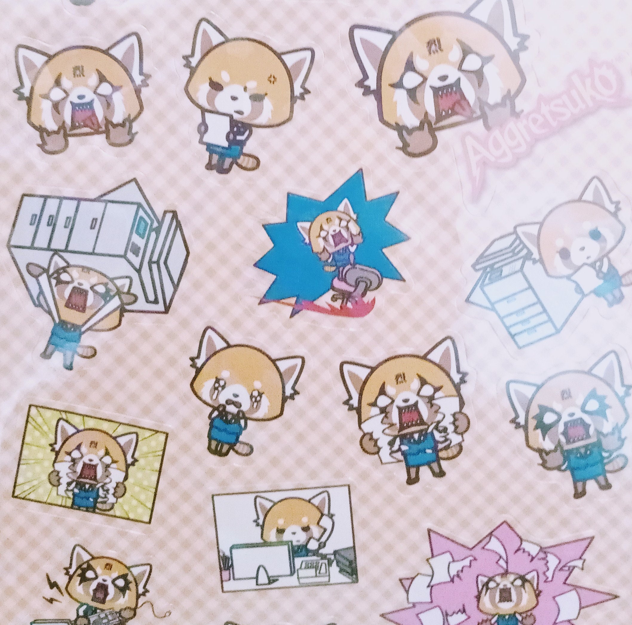 Aggretsuko Stickers Kawaii Stickers Aggretsuko - Etsy