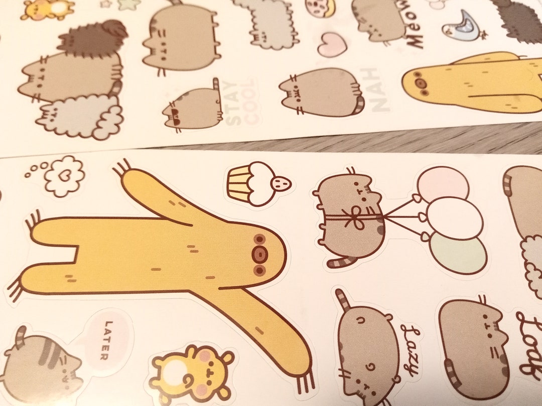 Pusheen the Cat Cute Cat Pusheen Stickers, Aesthetic Cute Pusheen ...