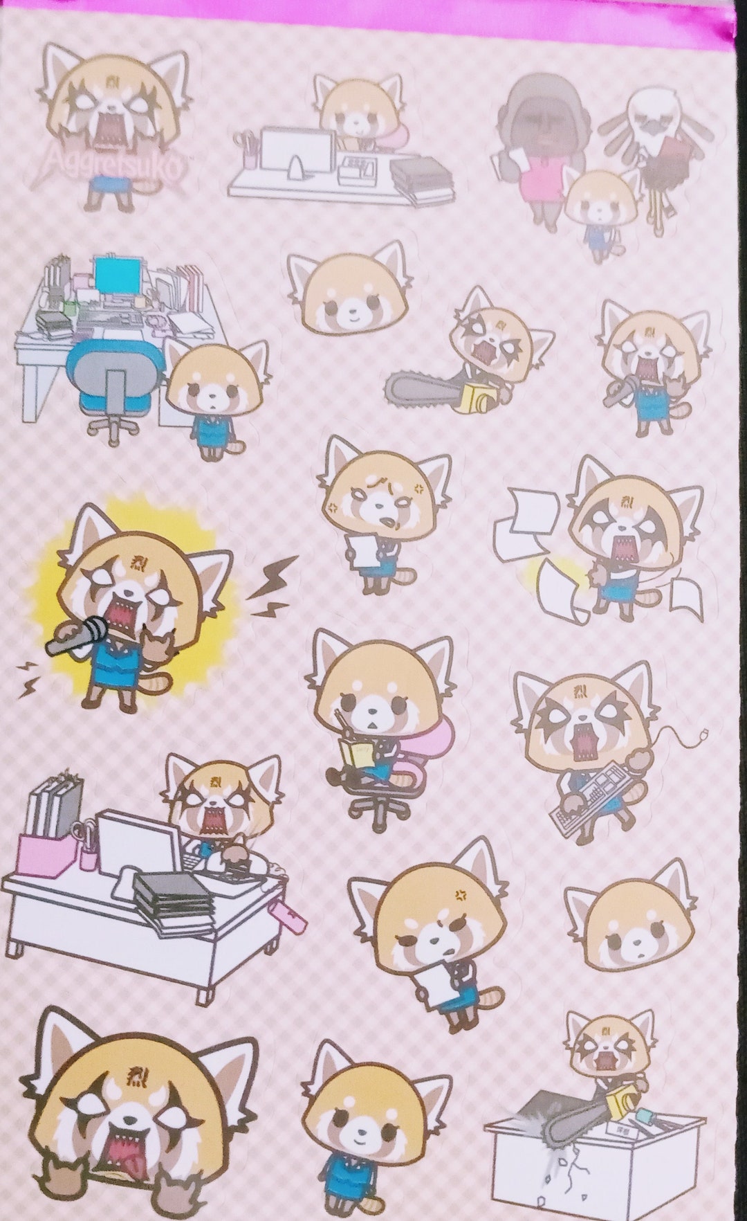 Aggretsuko Stickers Kawaii Stickers Aggretsuko - Etsy