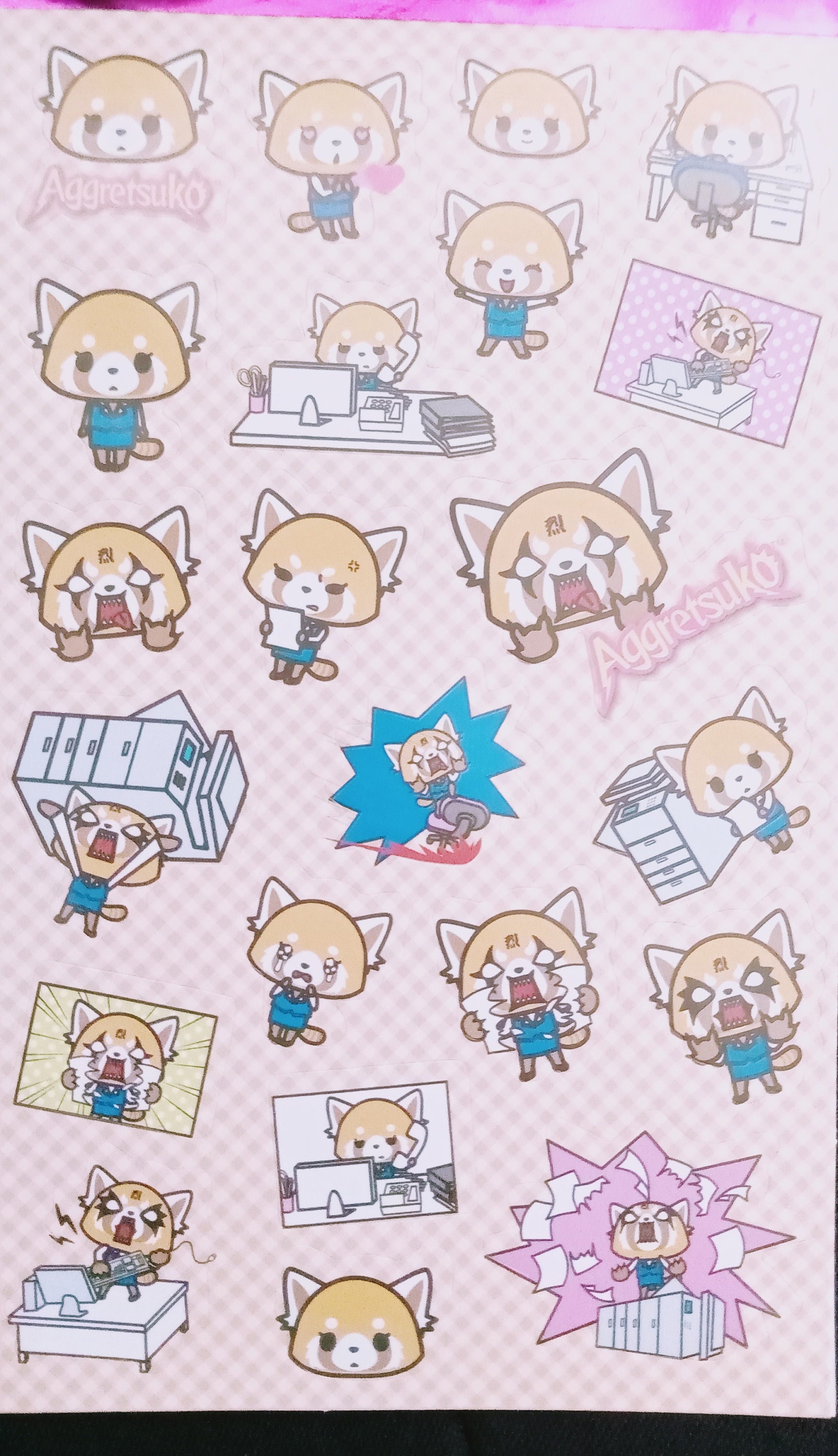 Aggretsuko Stickers Kawaii Stickers Aggretsuko - Etsy