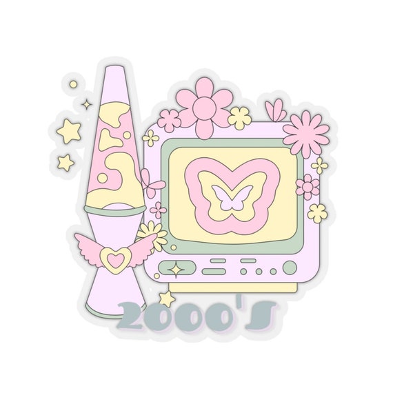 Y2K Inspired Sticker Lava Lamp & Computer Pastel Colors | Etsy