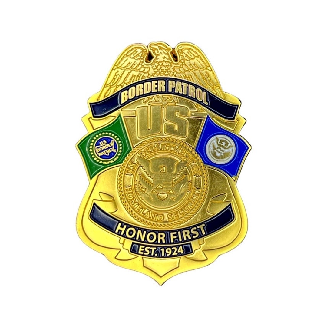 U.S. Border Patrol CBP Badge Challenge Coin Honor First Full - Etsy