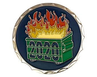 Dumpster Fire Coin | Etsy