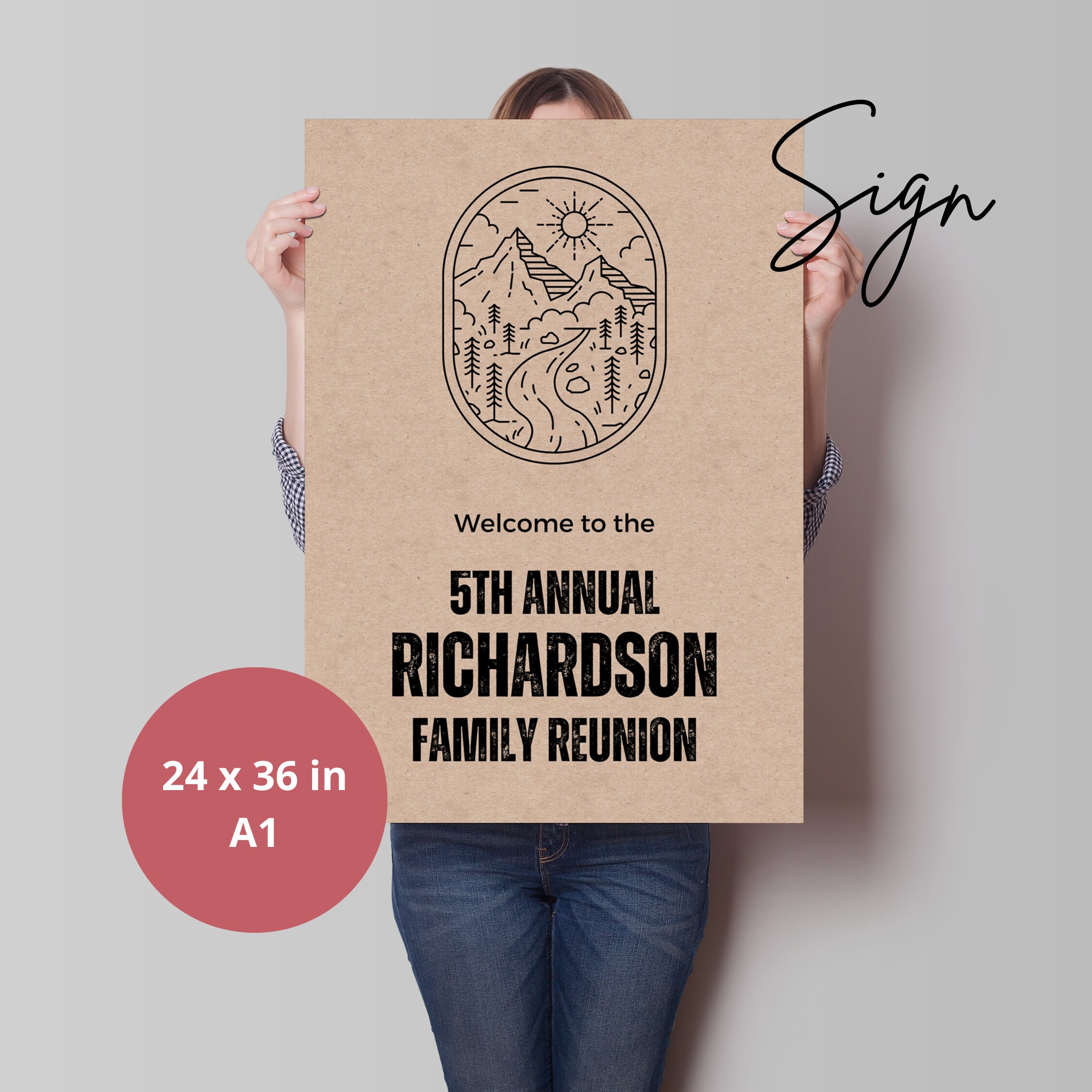 Plantillas imprimibles de reunión familiar Canva / Plantillas ...