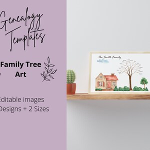 Family Tree Template for Photo Editor | Family Tree Art Printable ...