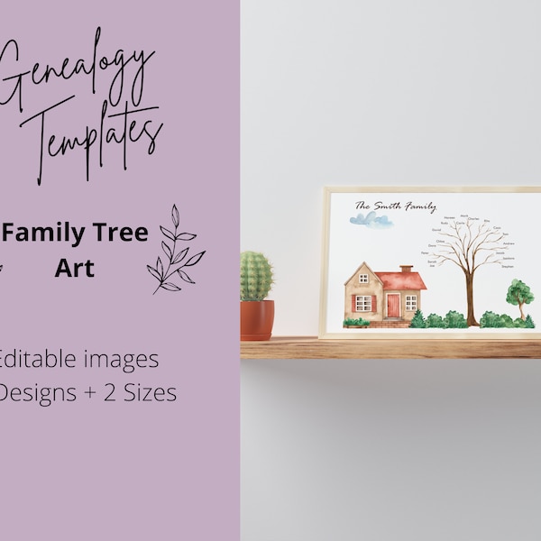 Family Tree Fingerprint Template - Etsy