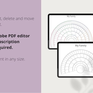 Genealogy Fan Chart Editable Family Tree Templates - PDF | 6 Generation ...