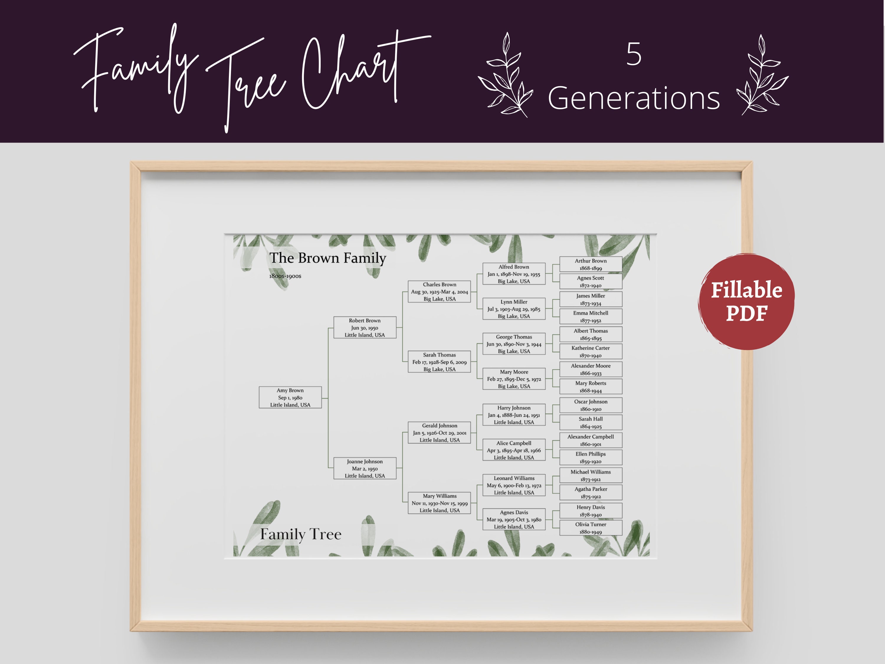 5 Generation Family Tree Chart
