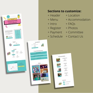 Family Reunion Website Template - 80s, 90s | in Person Event Website ...
