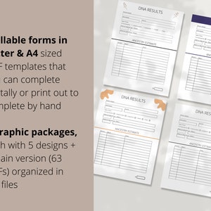 DNA Results Genealogy Research Digital Printable Fillable Forms PDF ...