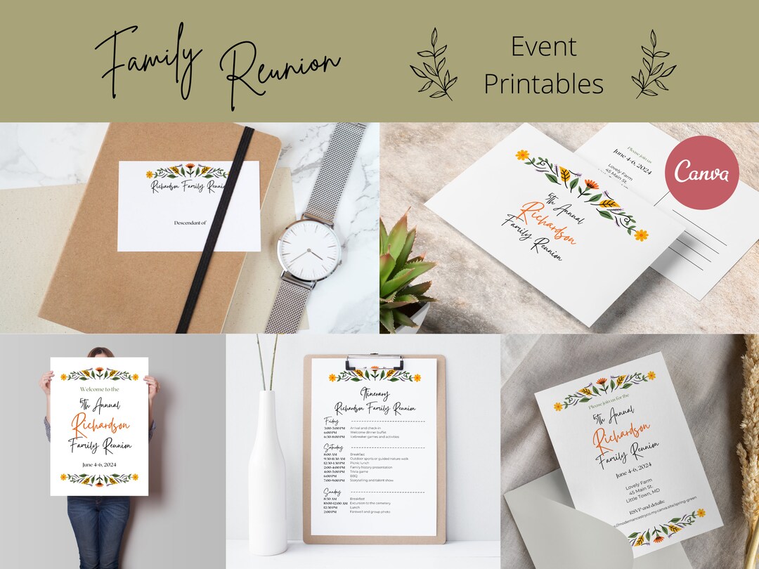 Family Reunion Printable Templates Canva Event Printable Templates ...