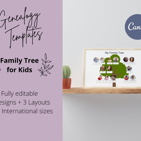Family Tree Diagram Canva - Etsy