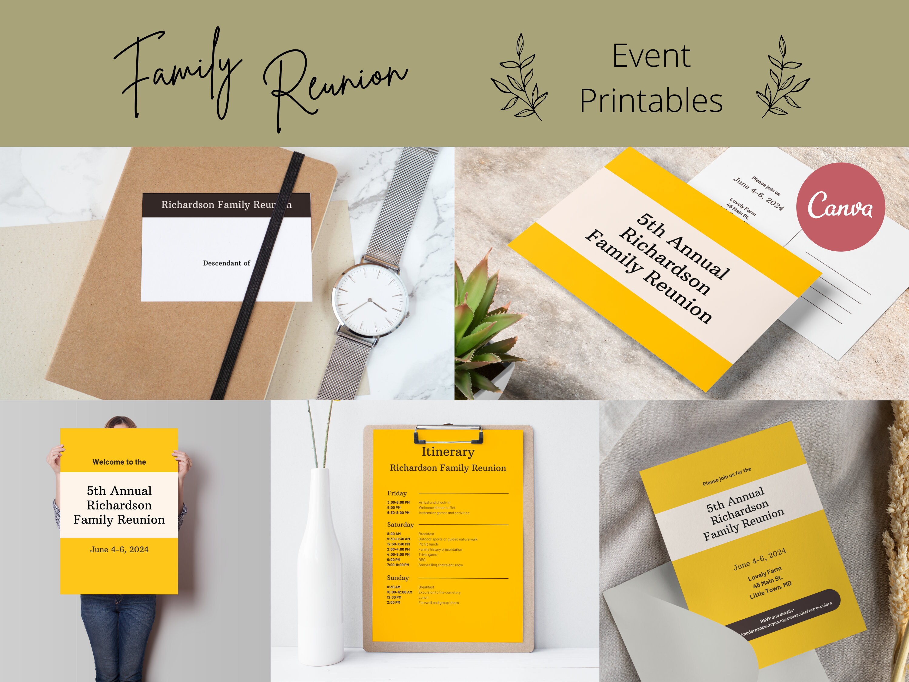 Family Reunion Printable Templates Canva Event Printable Templates ...