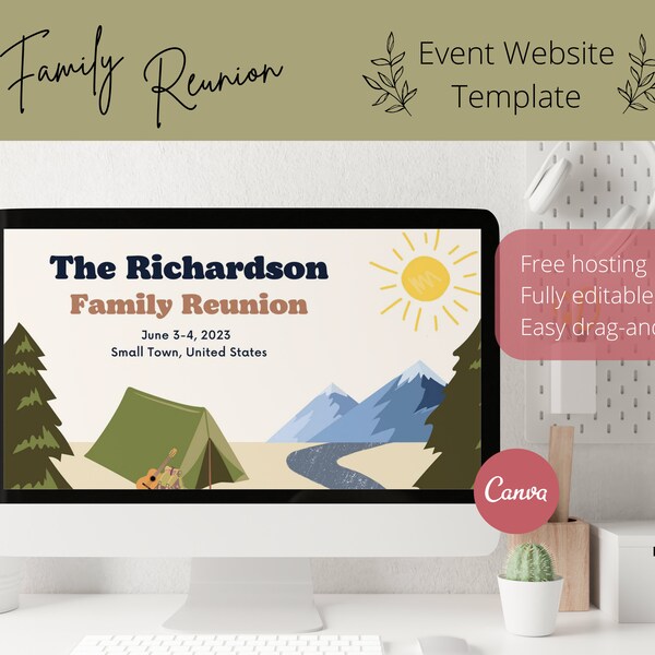 Family Reunion Website Template - Etsy
