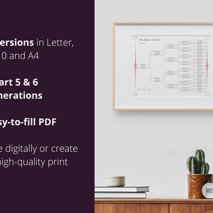 Family Tree Template Printable Fillable PDF Family Tree Chart - 5 & 6 ...