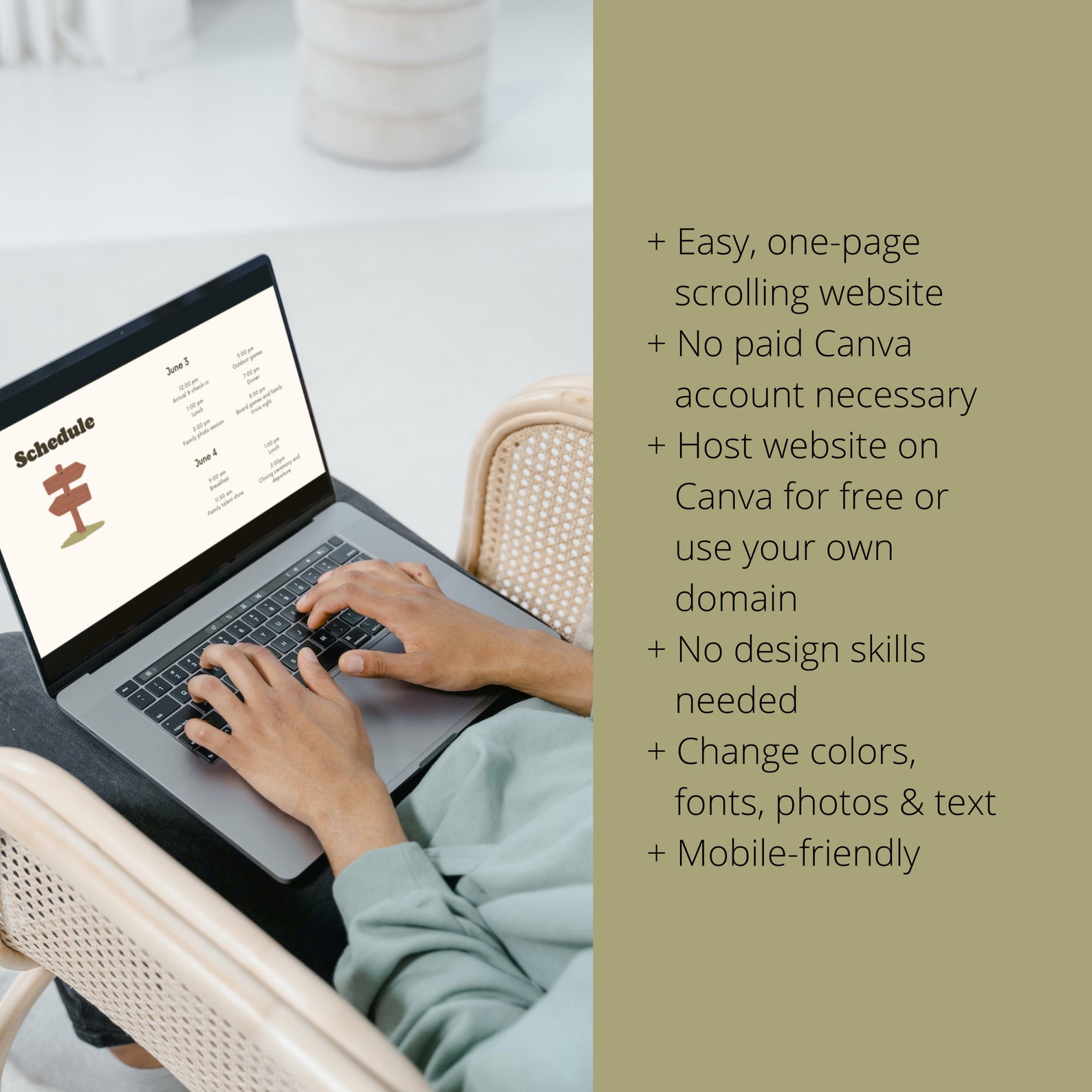 Family Reunion Website Template - Camping | in Person Event Website ...