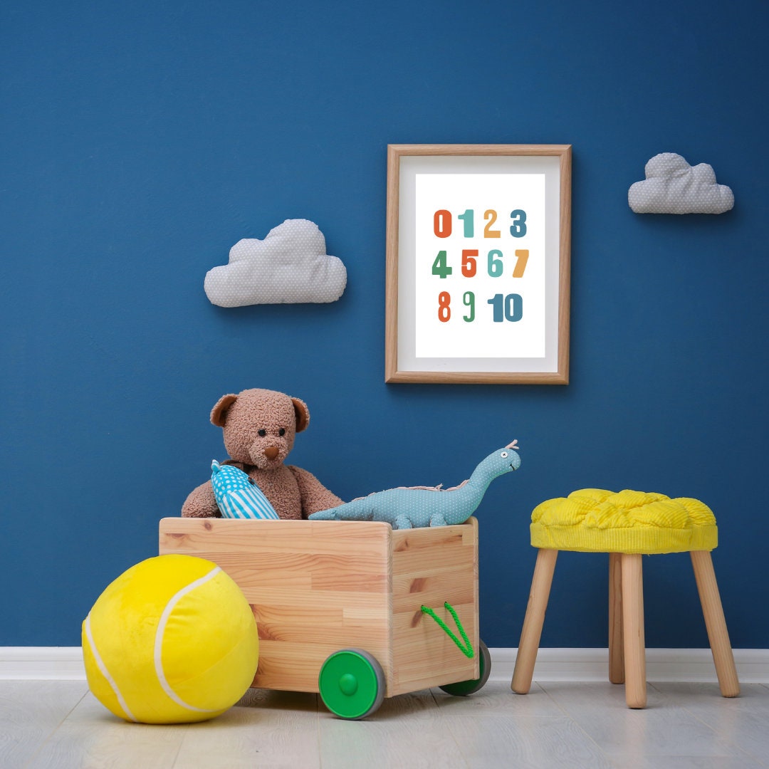 Numbers Educational Poster, Montessori Poster, Learn Numbers, Classroom ...