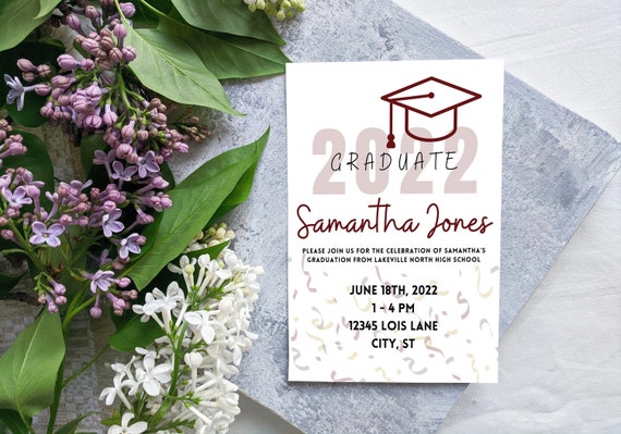 Custom Graduation Party Invitation Personalized Grad Party | Etsy
